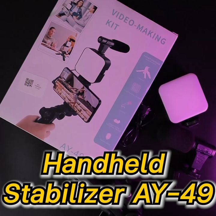 CameraStudio AY-49/AY-49U Smartphone Vlogging Studio Kits เซ็ตถ่าย Vlog ขาตั้ง ที่จับสมาร์ทโฟน ...