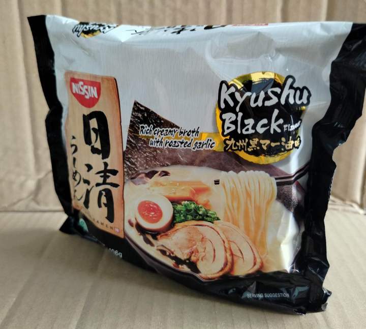 Nissin Ramen Kyushu Black Premium Roasted Garlic Flavor 106g | Lazada PH