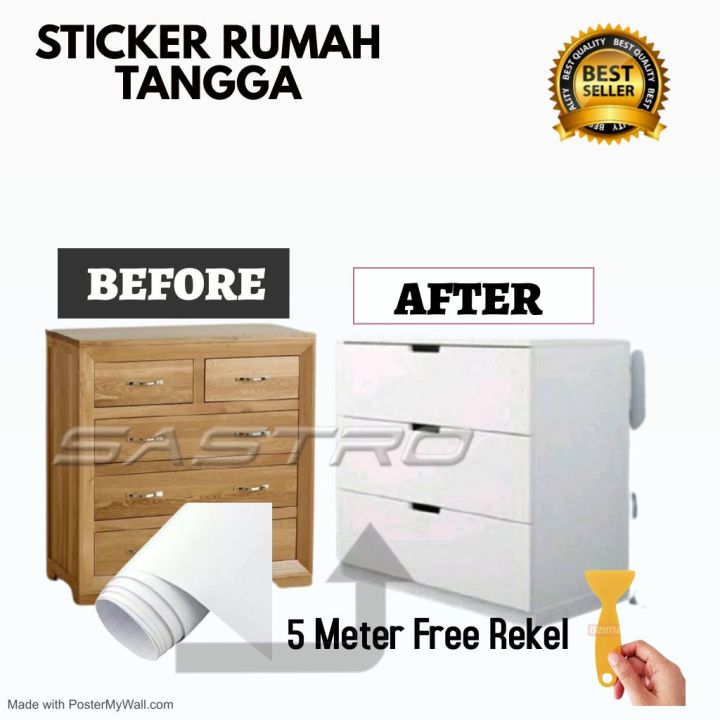 STIKER SKOTLET VINYL LEMARI MEJA KITCHEN SET PUTIH Vinyl kitchen table ...