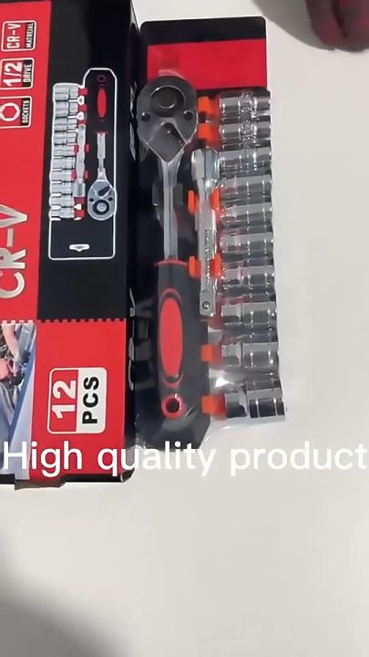 12pcs Socket Wrench Set 1/2 Inch CRV Ratchet Wrench Tool Set | Lazada PH