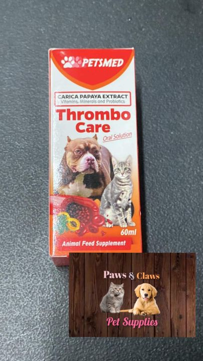 Petsmed THROMBO CARE Oral Solution with FREE SYRINGE (60ml) | Lazada PH