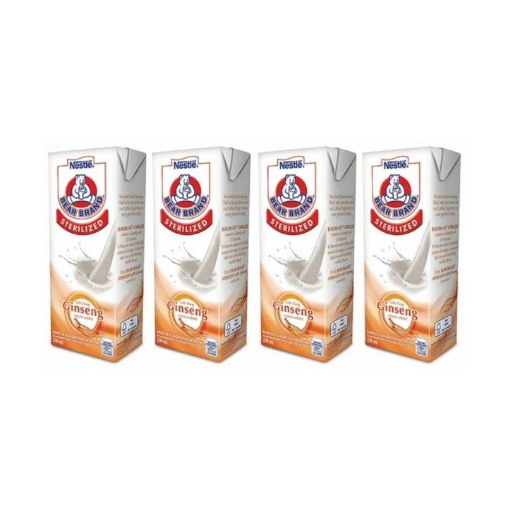 BEAR BRAND Sterilized With Ginseng 200ml - Pack of 4 | Lazada PH