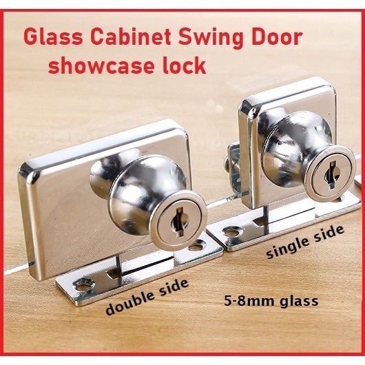 Glass Cabinet Door Lock Cam Key Showcase Display Locking Kunci kabinet ...