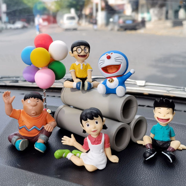 Hiasan Doraemon Nobita dan teman-teman tanpa Pipa air/Koleksi miniatur ...