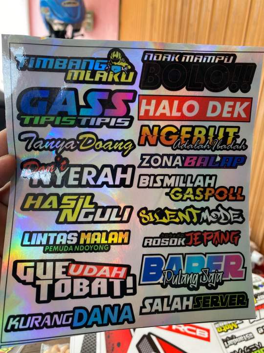 STICKER PACK KATA KATA VIRAL / STICKER TERBARU / STICKER HELM / STICKER ...