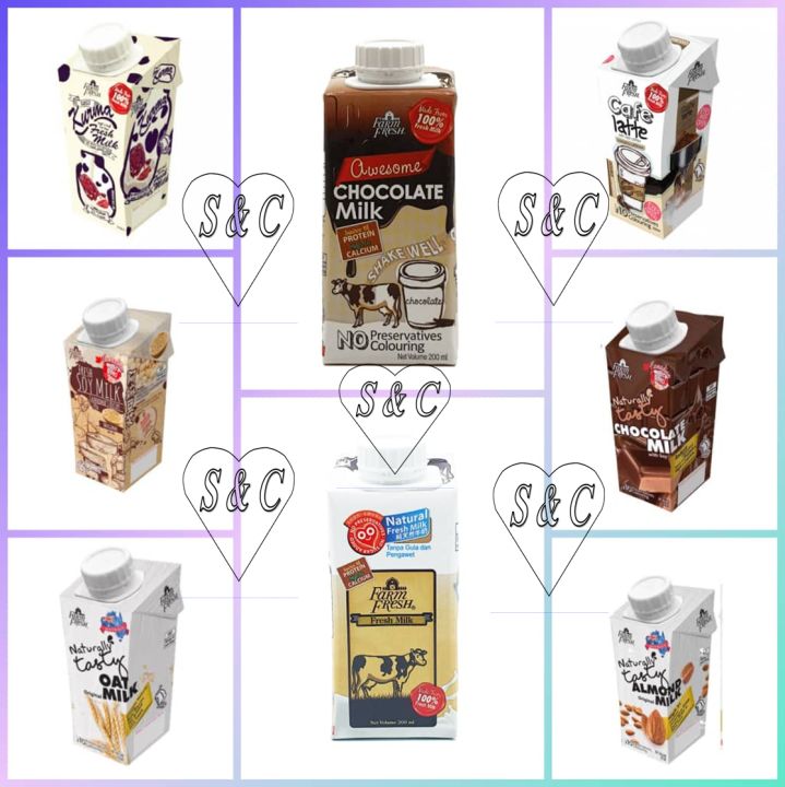 UHT Farm Fresh Milk ️[200ml×6packs×¼carton]『Free gift』 | Lazada