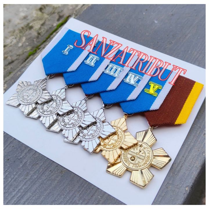 Satya Lencana PDU Pramuka Pancawarsa 1 2 3 4 5 Dharma Bakti Set Tanda ...