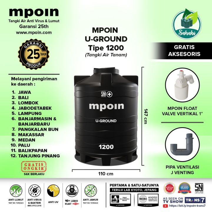 Promo Tandon Air / Toren Air / tangki Air Underground TANK / Tangki ...