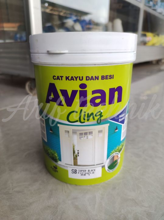 Cat Minyak AVIAN Cling Water Based 0.85Kg SB Super Black / Cat AVIAN ...