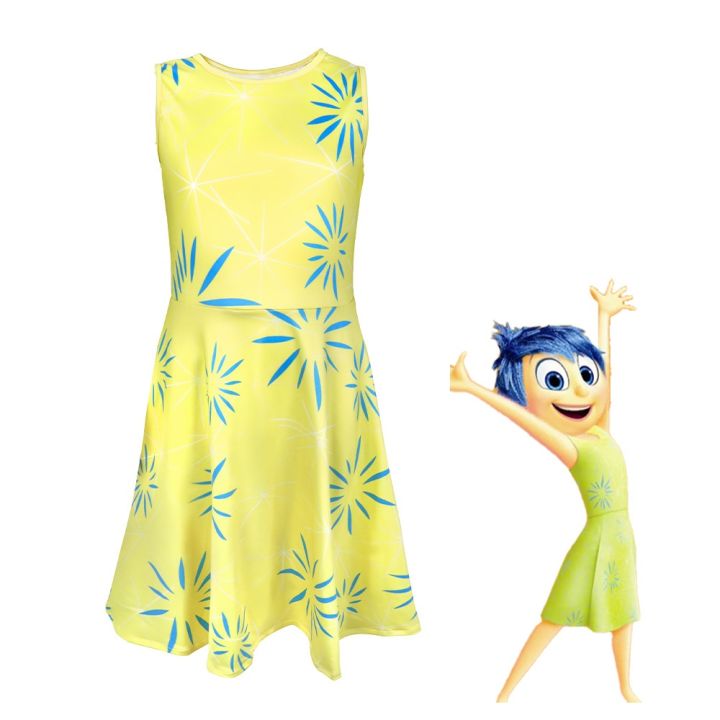 New Arrival Movie Inside Out 2 Joy Cosplay Disgust Costume Kids ...