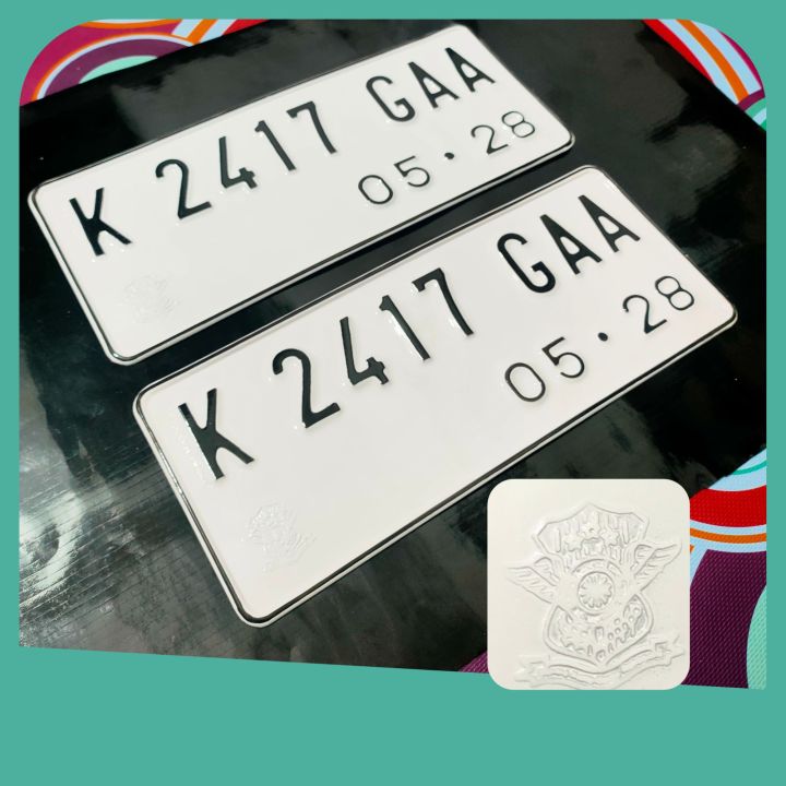 plat motor font lama 2pcs original SNI | Lazada Indonesia