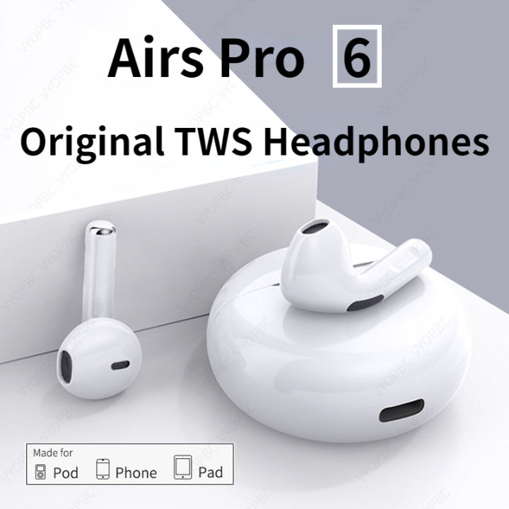 NEW Original Air Pro 6 TWS Wireless Headphones Fone Bluetooth Earphones ...