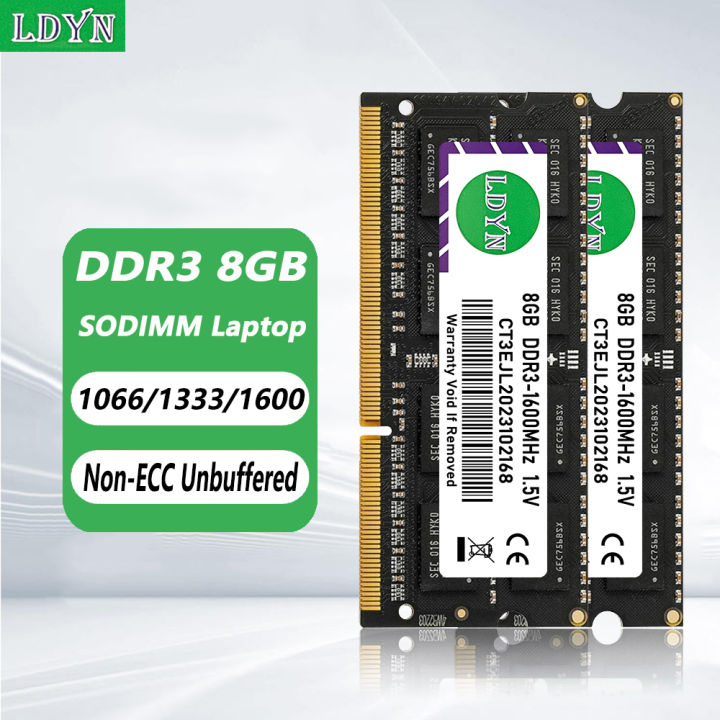 LDYN DDR3 8GB Laptop Memory Ram PC3 1066 1333 1600Mhz 1.5V 204Pin 8500 10600 12800 SODIMM Non ...