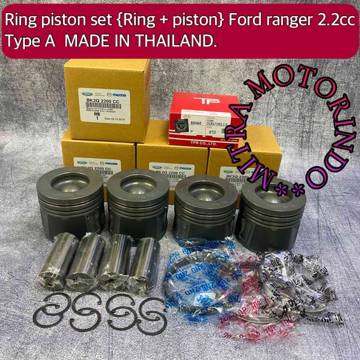Ring Piston Set Ring+Piston Ford Ranger 2.2cc Type A Made In Thailand ...