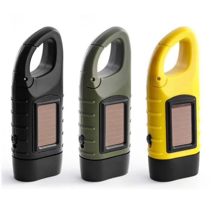 Portable LED Flashlight Hand Crank Dynamo Torch Lantern Professional ...