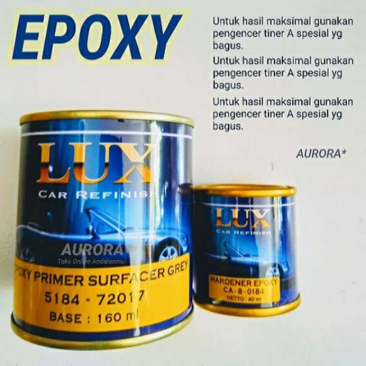Cat Lux Refinish Epoxy Primer Surfacer Grey Epoksi Abu Plus Hardener ...