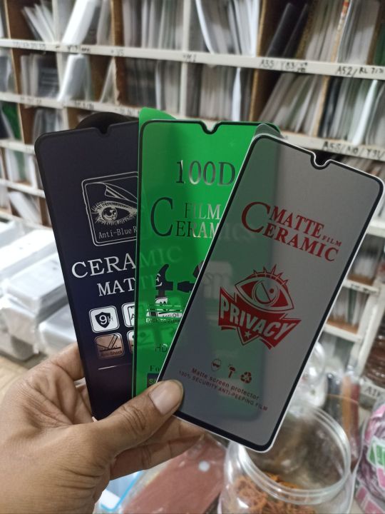 TG Anti Gores Samsung A70 A90 A42 5G A70s Ceramic Matte spy blue bening tidak pecah full layar ...