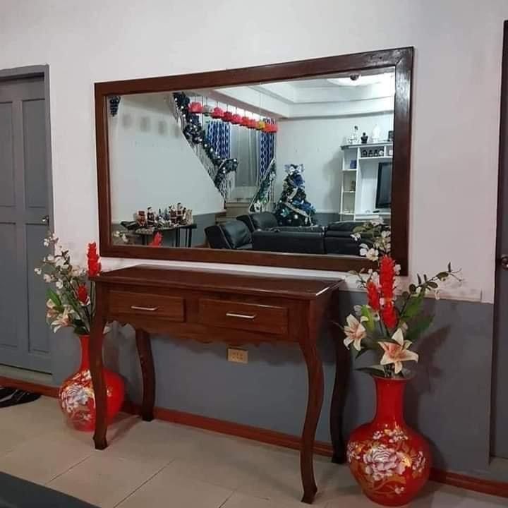 Console table with mirror frame ( No mirror included) Magkuno wood ...