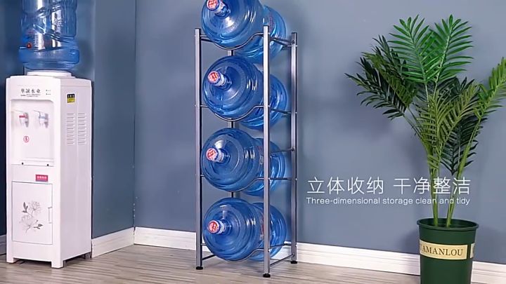 LUXU 3/4/5 Layer Mineral Water Dispenser Rack Stand Water Container Jug ...
