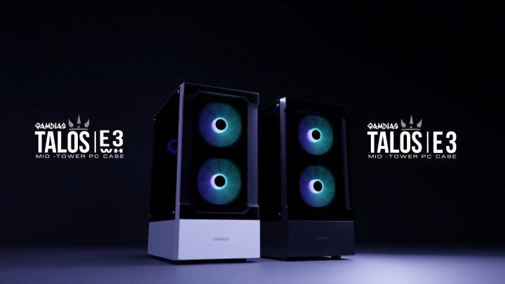 GAMDIAS Talos E3 MESH Tempered Glass Mid Tower (ATX) Gaming PC Casing ...