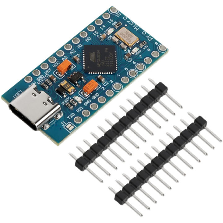 ใหม่โปรไมโครสำหรับ ATmega32U4 Arduino 5V/16MHz โมดูล Type-C พร้อม2แถว ...