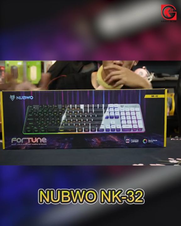 Nubwo NK32 คีย์บอร์ดไฟสีรุ้ง 7 Color Rainbow Muti-Color Backlight | Lazada.co.th