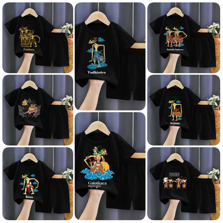 BAJU WAYANG ANAK 1 SET KEREN BANYAK VARIASI MOTIF DIGITAL PRINTING ...