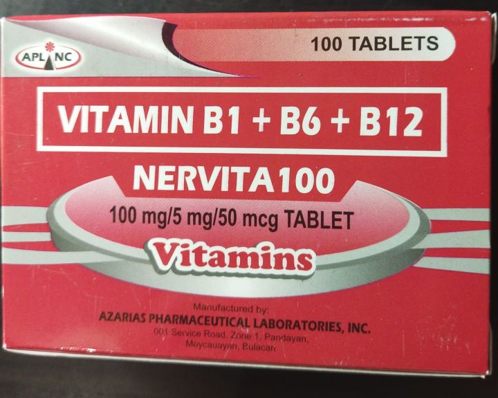 nervita tab 100s in a box | Lazada PH