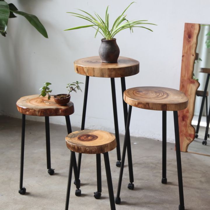 Rustic Wooden Sofa Table Small Tea Table Vintage Style for Airbnb ...