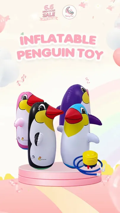 Baby Pro Children's Inflatable Rocking Penguin Balloon Toy | Lazada PH