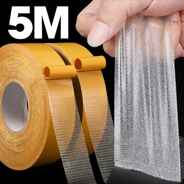 Polocat 5M Double Sided Cloth Base Tape Strong Fixation Translucent ...