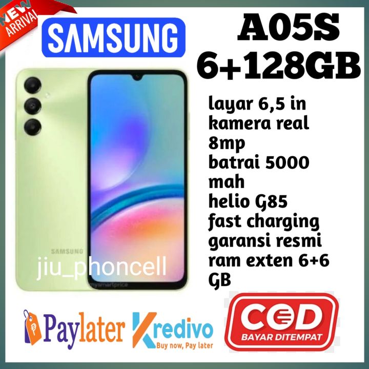 samsung A05s ram 6+128 GB helio G85 BATERAI 5000 mah GRATIS TRAVEL ...