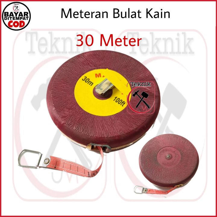 Meteran Bulat Gulung Panjang [ 30 Meter ] Pengukur 30M Meteran Roll ...