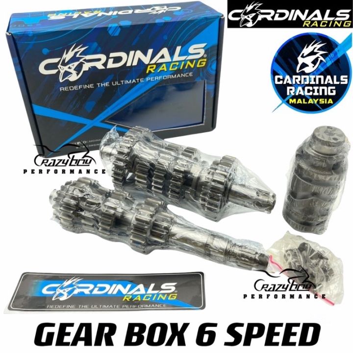 CARDINALS RACING GEAR BOX 6 SPEED V2 Y15ZR/R15/FZI WITH SHIFT CAM AND ...