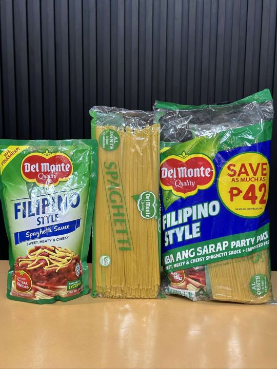 Del Monte Filipino Style Spaghetti SET Pasta 750g & Sauce 900g | Lazada PH