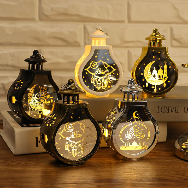 YESPERY 2024 Eid Mubarak Night Light Ramadan LED Lantern Islamic Muslim ...