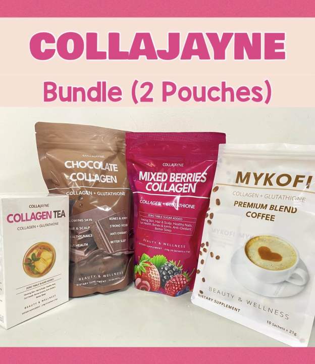 COLLAJAYNE BUNDLE (Mixed Berries/Mykofi/Chocolate/Collagen Tea) | Lazada PH