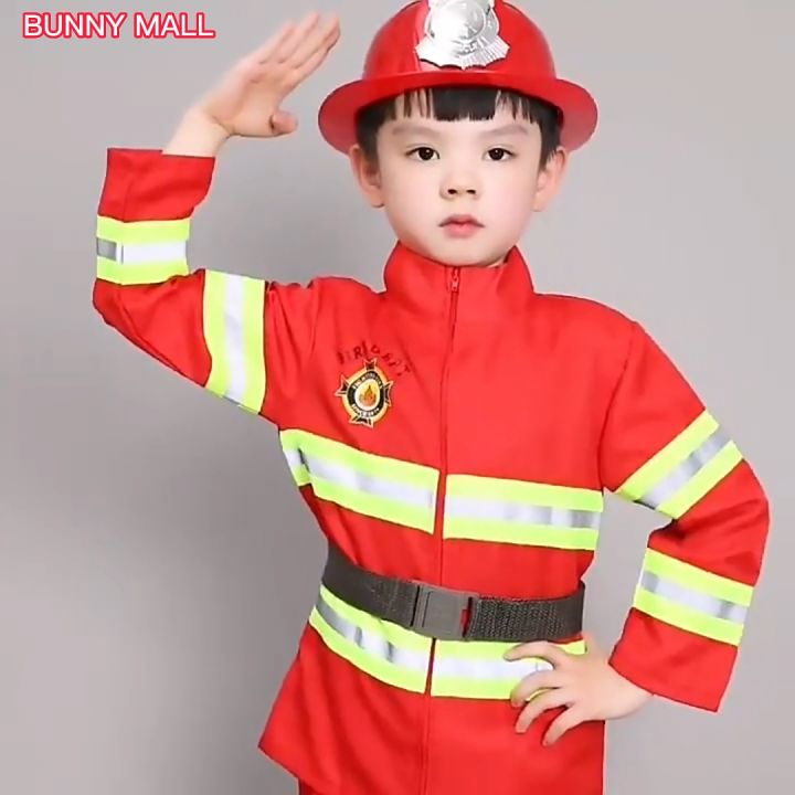 Fireman Costumes for Kids boy Sam Career Guidance Costume Firefighter ...