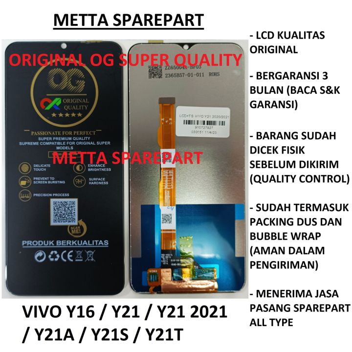 Original OG Super Quality LCD Touchscreen Vivo Y16 / Y21 / Y21 2021 / Y21A / Y21S / Y21T ...