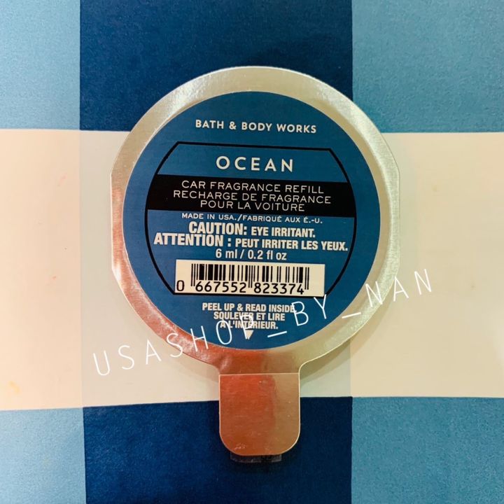 Bath And Body Works แผ่นน้ำหอมใส่รถ กลิ่น Ocean 1 แผ่น Th