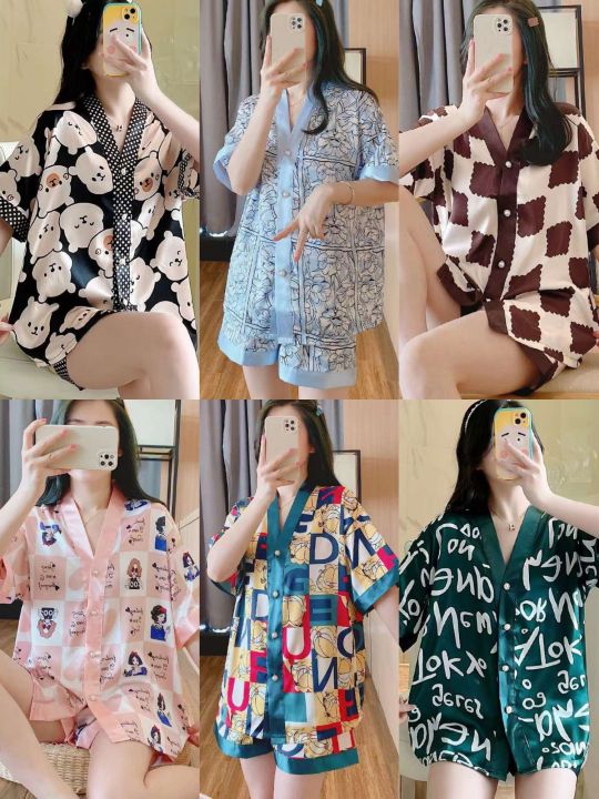 Kimono Silk Terno Short Sleepwear for Adult (L-2XL) | Lazada PH