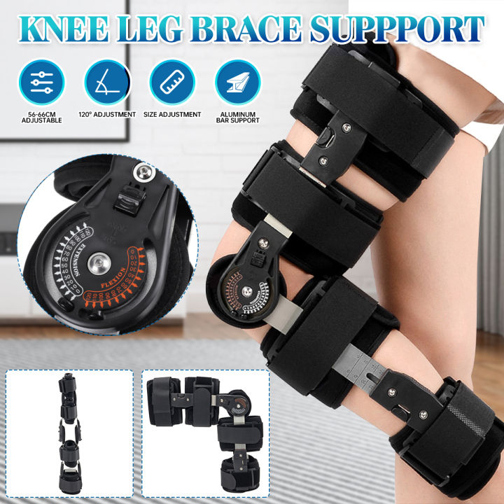 Knee Brace Support Adjustable Hinged Leg Universal Knee Guard Support ...