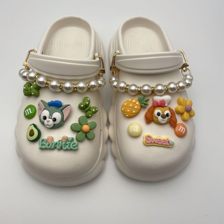 Sanrio Cartoon Crocs Charms Shoe Accessories Chain StellaLou DIY ...