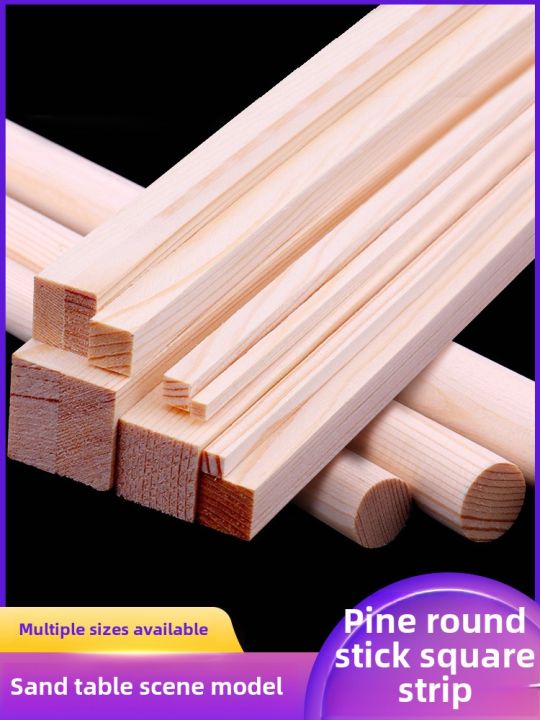 Cedar round Rods And Squares for Sand Table Model Materials Educational ...