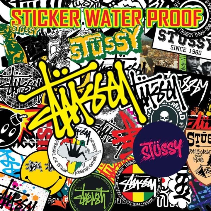 Stickers Stussy ️ ตกแต่งทั่วไปเคลือบด้านกันน้ำกันรอยอย่างดี🎉 | Lazada.co.th