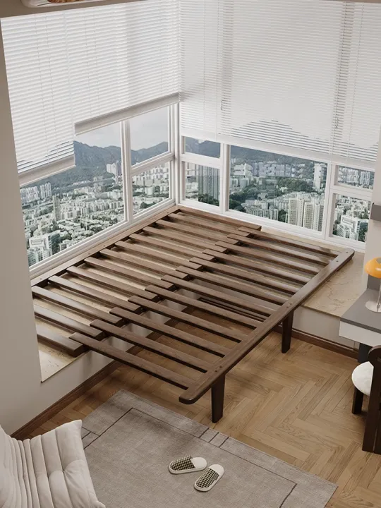 Modern Minimalist Expandable Folding Solid Wood Window Bench Bed for ...