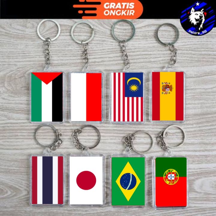 KEYCHAIN GANTUNGAN KUNCI BENDERA NEGARA INDONESIA | Lazada Indonesia