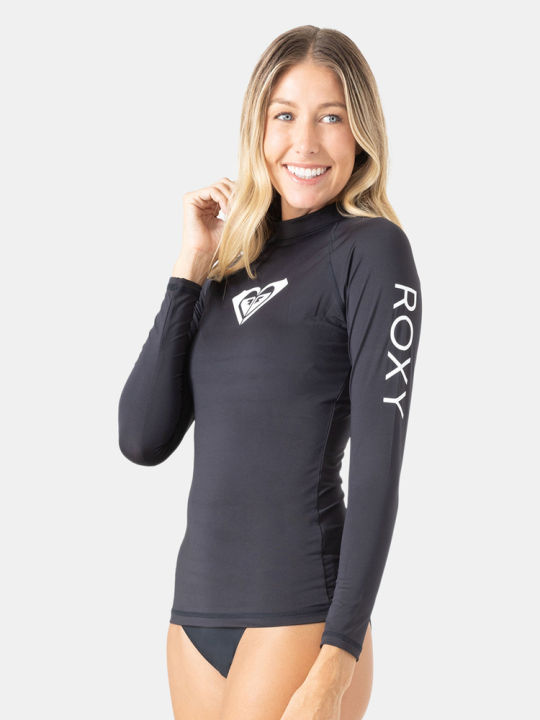 ROXY ผู้หญิง เสื้อยืดแขนยาวคอกลมสำหรับเล่นกีฬาโต้คลื่น UPF50 น้ำหนักเบา ...