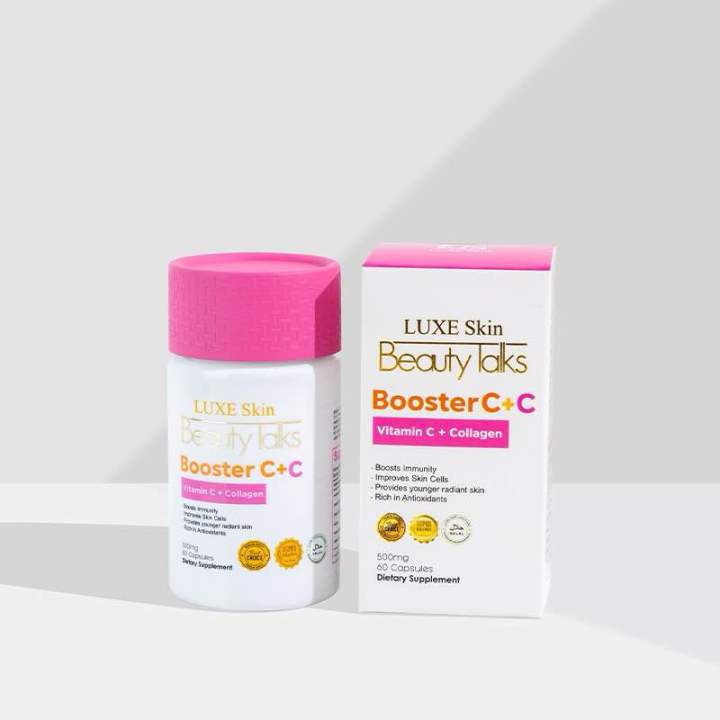 Beauty Talks Booster C+C (Vitamin C+Collagen) 60Caps | Lazada PH