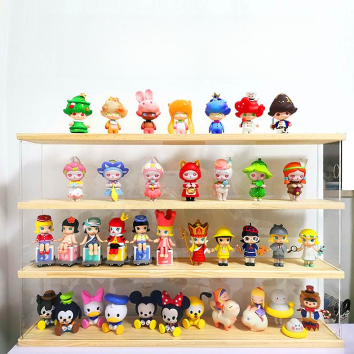 Real Wood Bubble Monster Doll Display Box Transparent Storage Cabinet ...